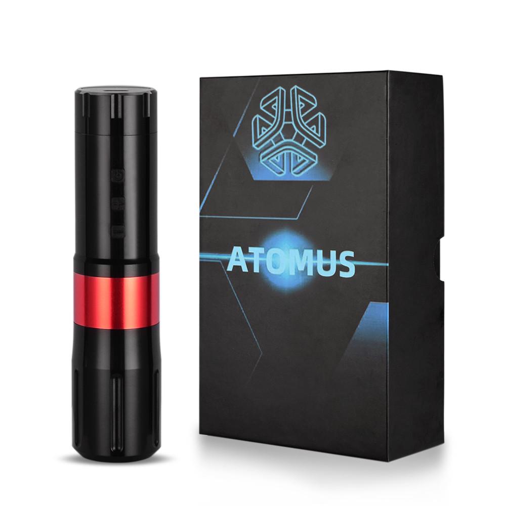 ATOMUSแบบพกพาไร้สายสักปากกาปรับแสงสีฟ้า2000MAhแบตเตอรี่ลิเธียมแหล่งจ่ายไฟLEDดิจิตอลจอแสดงผล ...