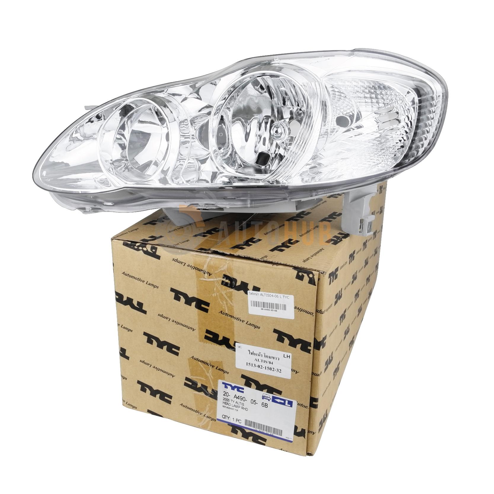 ไฟหน้า TOYOTA COROLLA AlTIS ปี 2001-2006 ยี่ห้อ TYC (20-A490-05-6B 20 ...