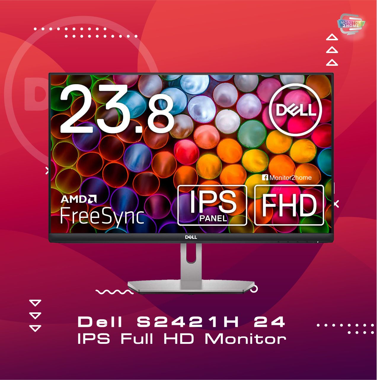 Dell S2421H (มีลำโพงในตัว) 24 Inch Full HD,75Hz IPS Ultra-Thin Bezel ...