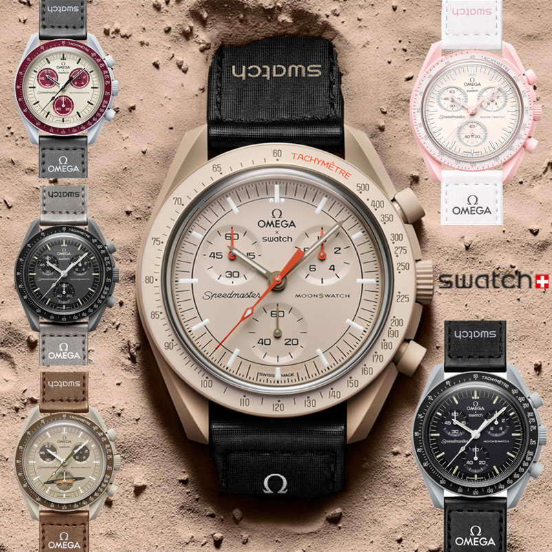 นาฬิกาข้อมือO-MEGA คอลเลกชั่นใหม่ล่าสุด O-mega x Swatch Speedmaster ...