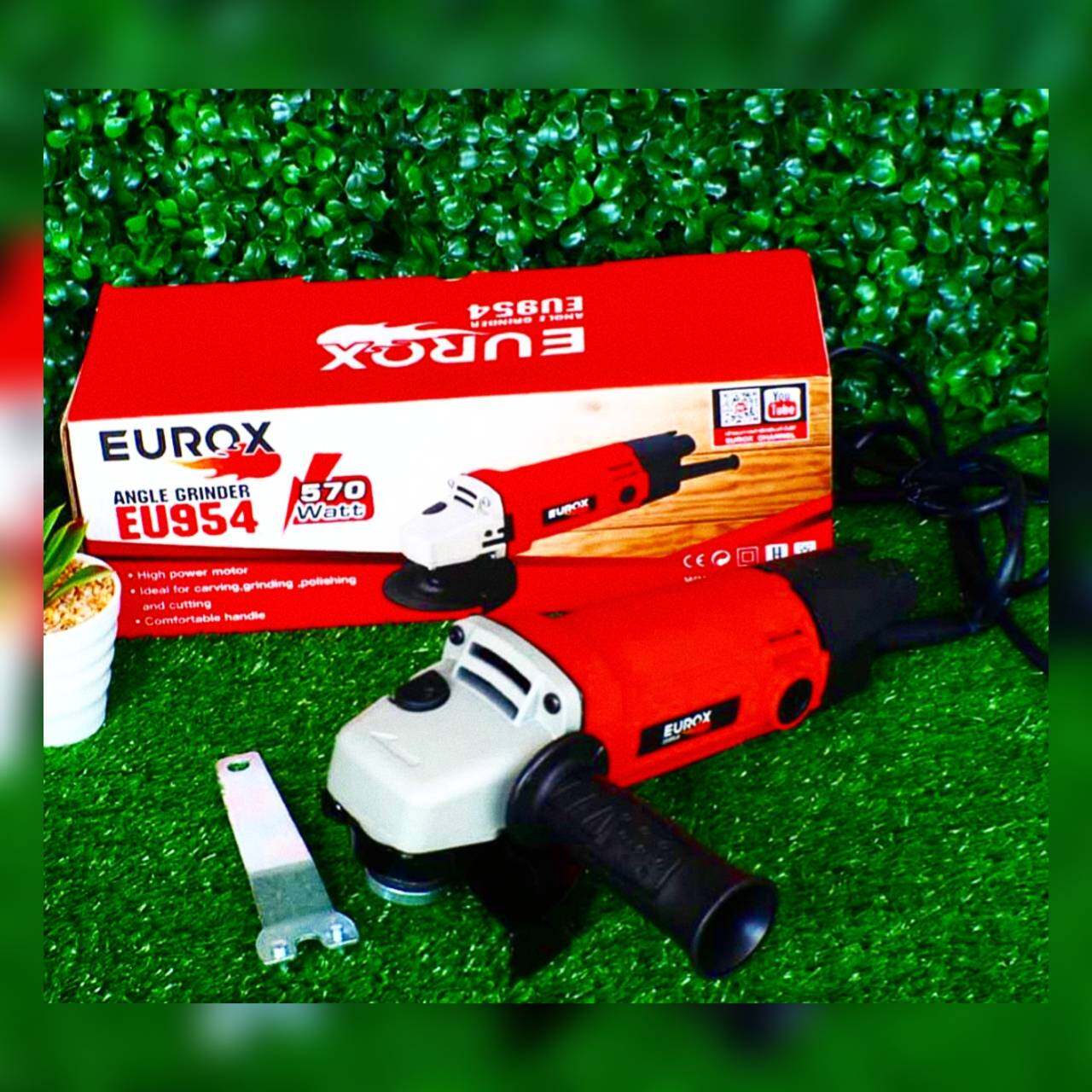 EUROX เครื่องเจียร์ รุ่น EU-954 570 วัตต์ 4นิ้ว 220V สวิช์ตท้ายเปิด - ปิด มือถือ ง่าย สะดวก ...