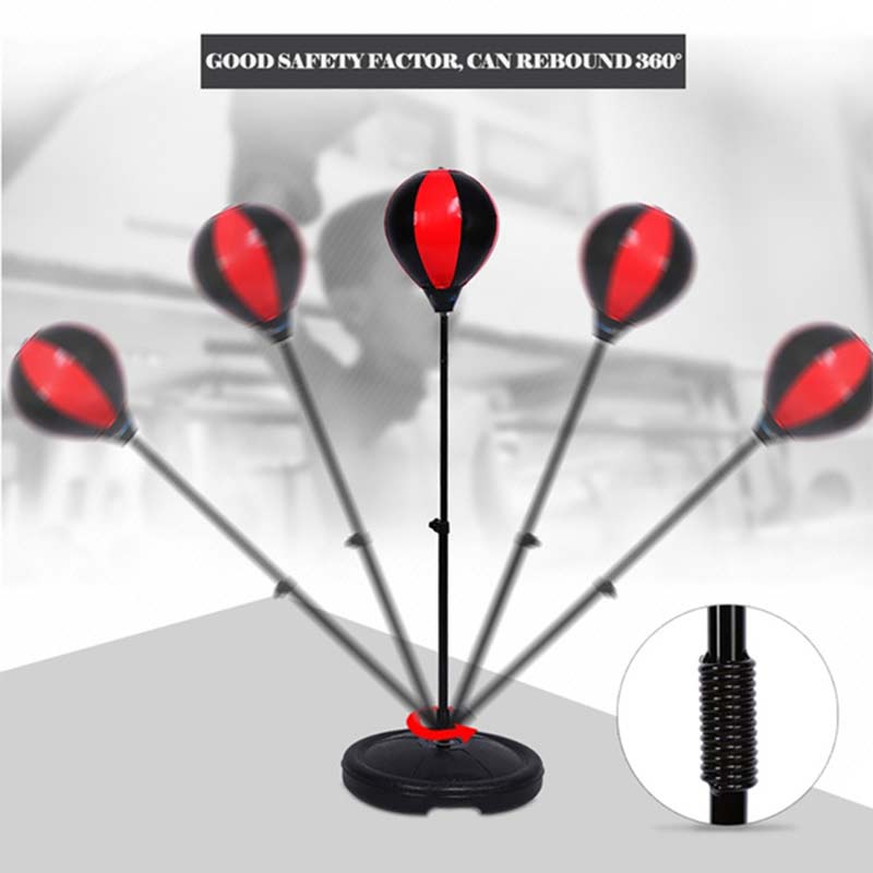 Punching Ball Bag Speed Boxing Training Set With Gloves Reflex Speed ...