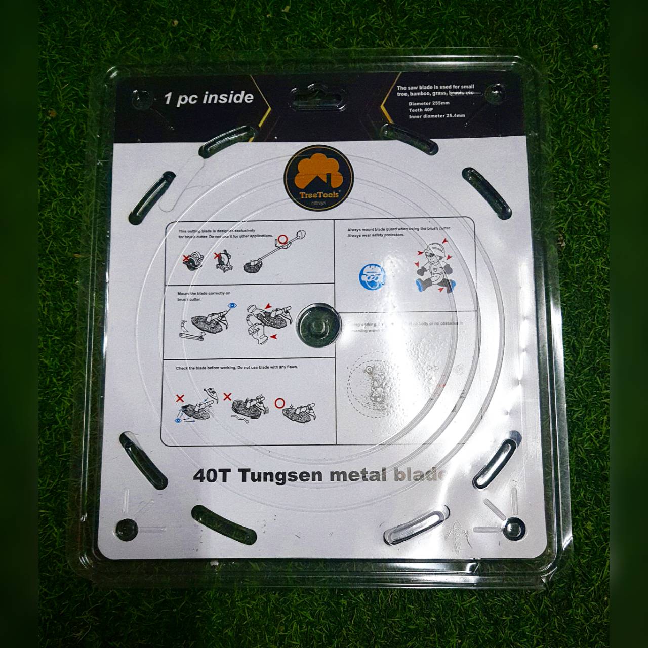 TREETOOLS (ใบมีดตัดหญ้า) รุ่น 10 นิ้ว 40 ฟัน ใบเลื่อยวงเดือน ใบเลื่อยอัลลอย ฟันคาร์ไบท์ หญ้าไม่ ...