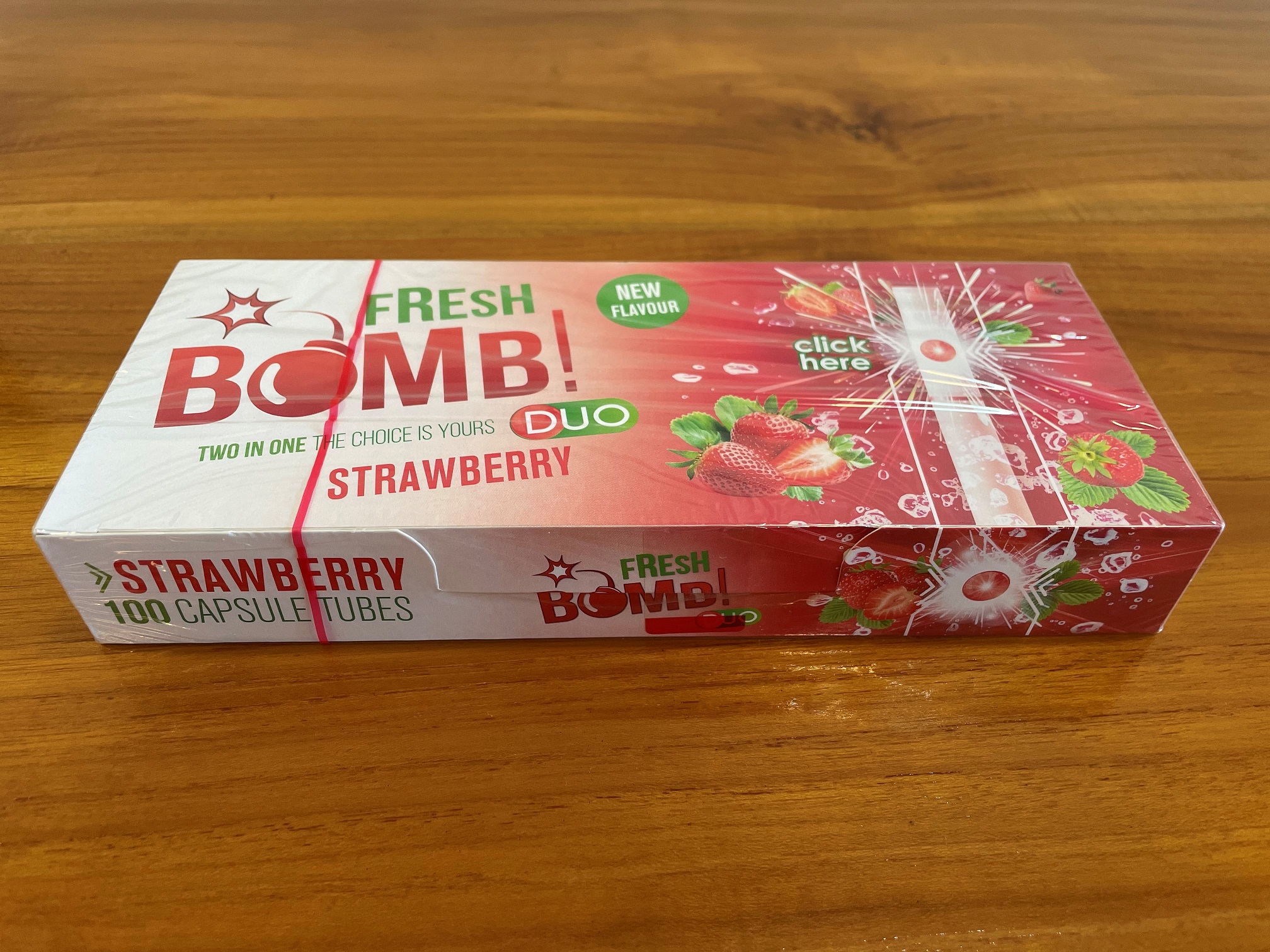 สินค้าใหม่ พร้อมส่ง มวนเปล่า เม็ดบีบ New Fresh Bomb Strawberry /หลอด ...