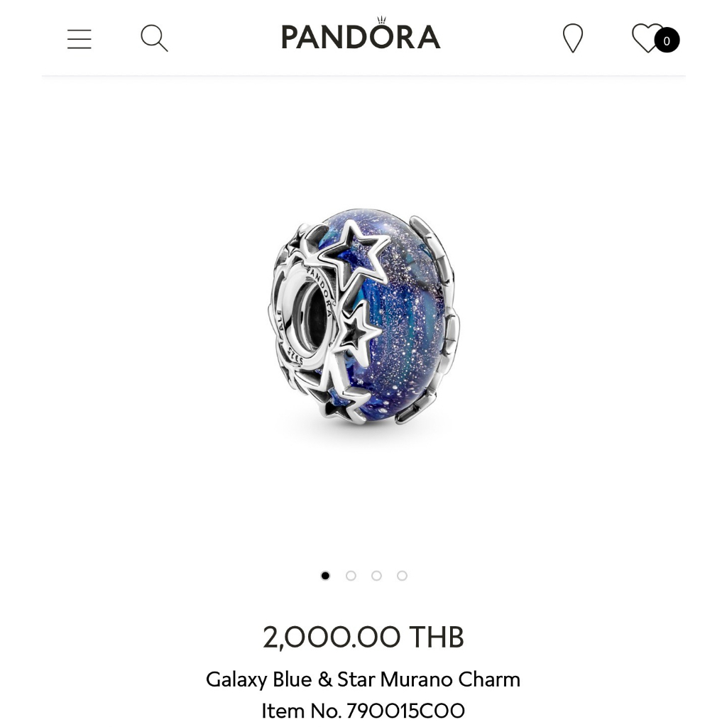 [พร้อมส่ง] New Pandora Galaxy Blue & Star Murano Charm | Lazada.co.th