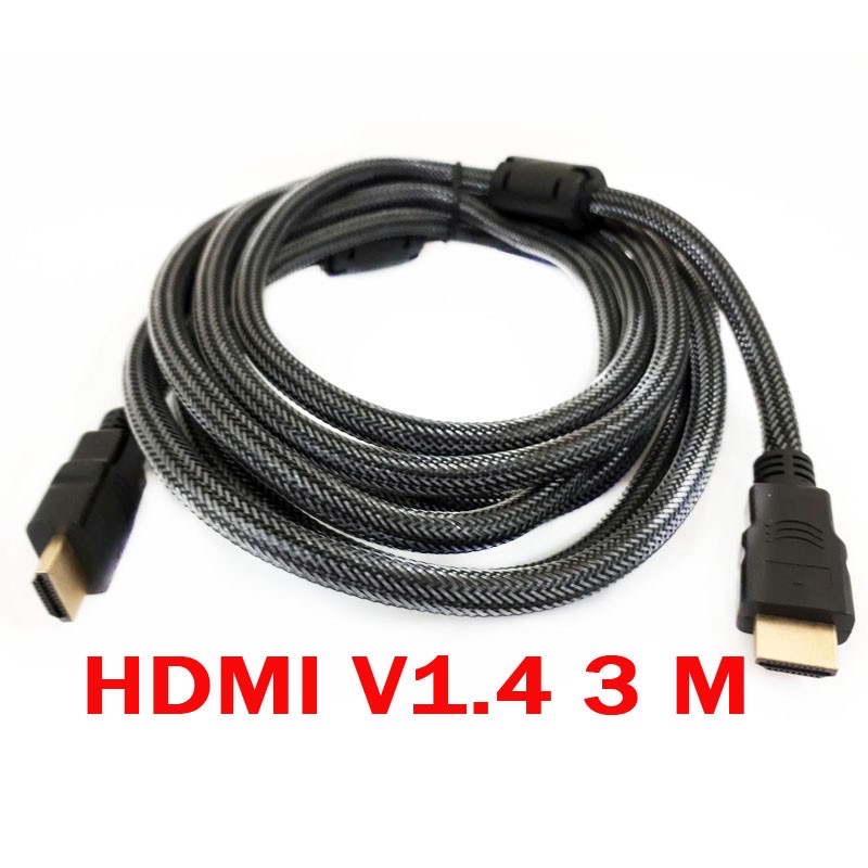 HDMI สาย HDMI ต่อภาพเสียงทีวี ยาว 3M เมตร v1.4 (Black) - lqcomputer - ThaiPick
