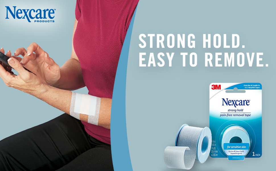 3M Nexcare Strong Hold Pain Free Removal Tape 1 ม้วน ขนาด 1 นิ้ว x 144 ...