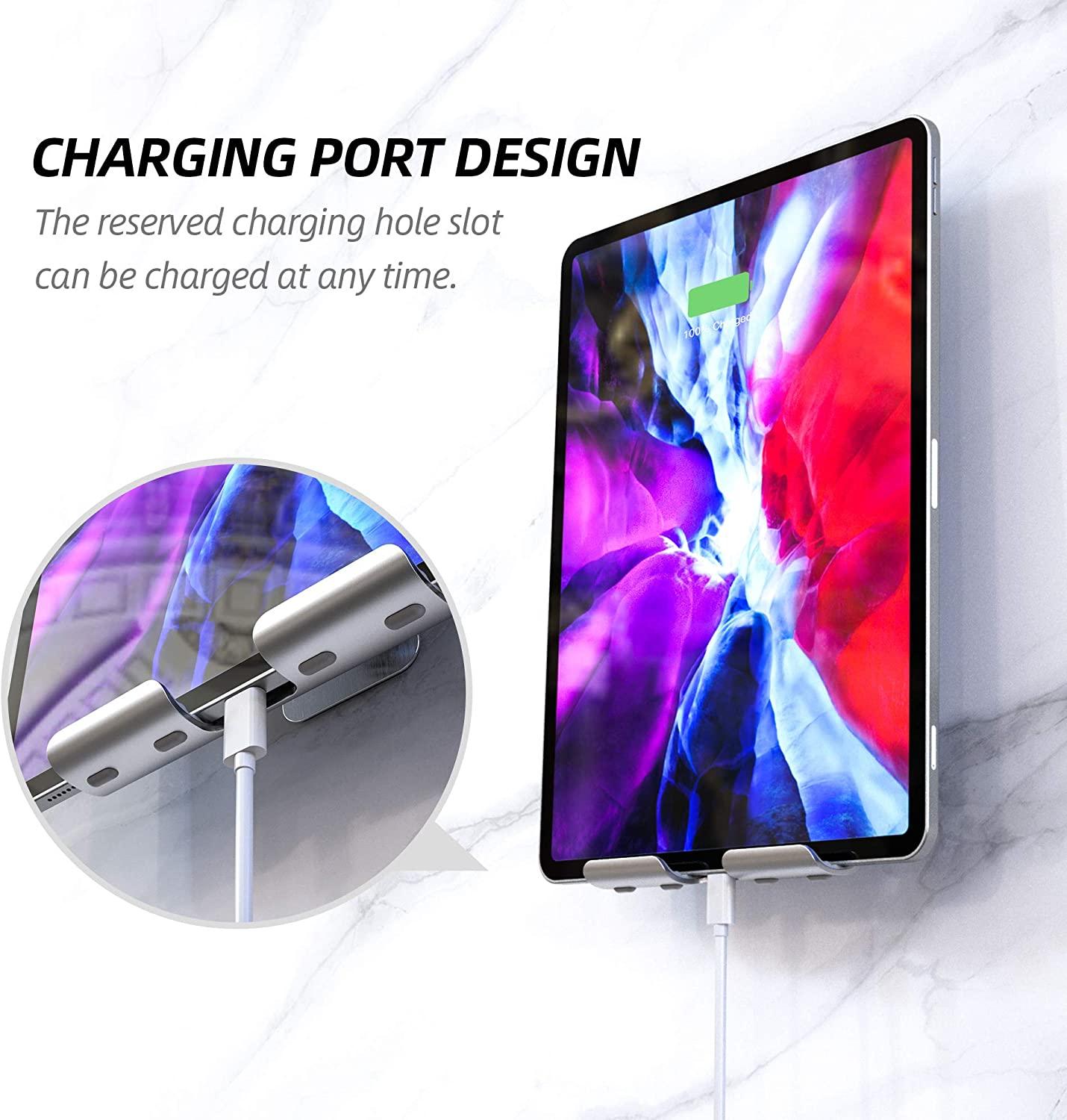 Tablet Wall Mount Stand, Adhesive Wall Dock Tablet Holder Fit 4-13 ...