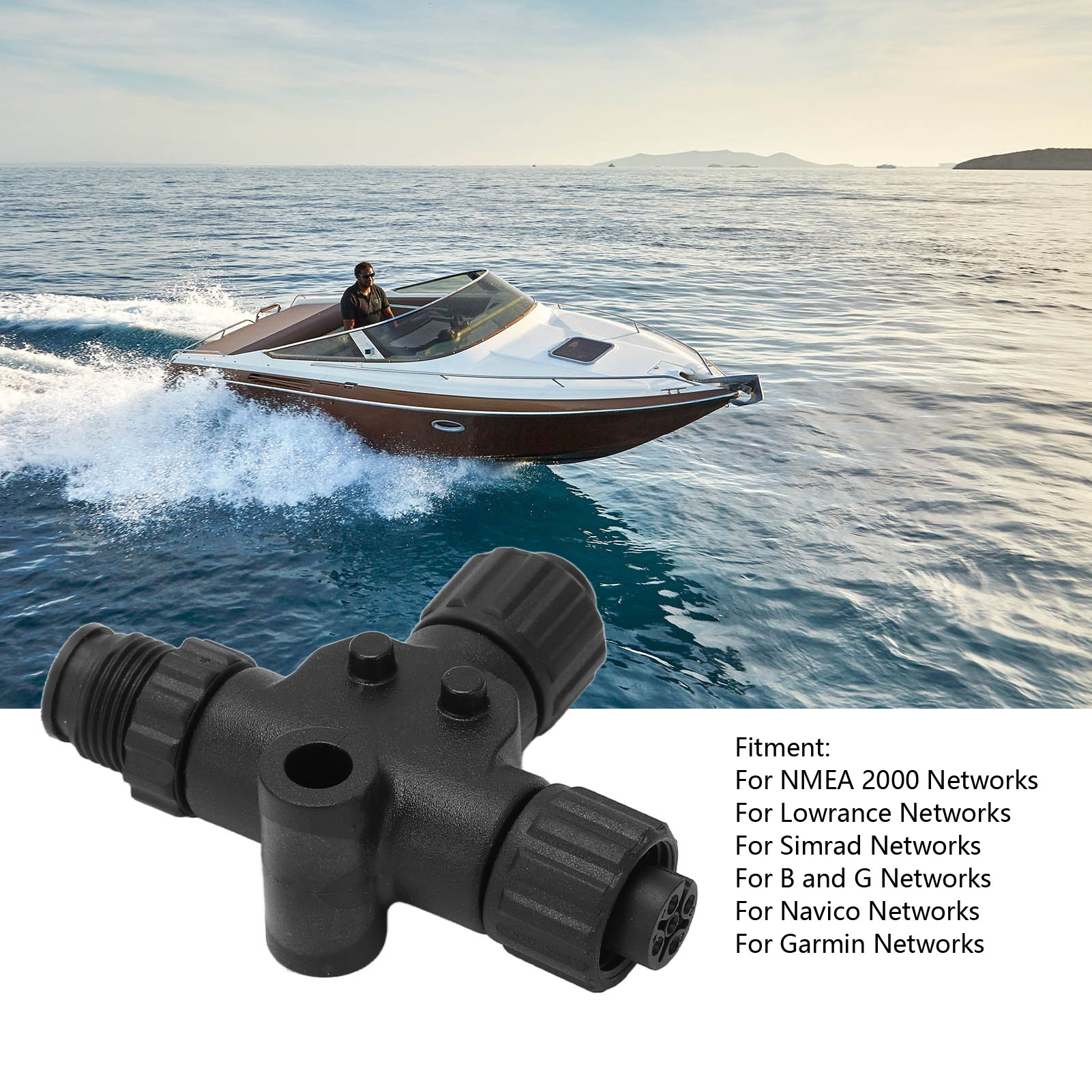 สำหรับ NMEA 2000 T Connector 3 พอร์ต 5Pin M12 ด้าย IP67 กันน้ำสำหรับ ...