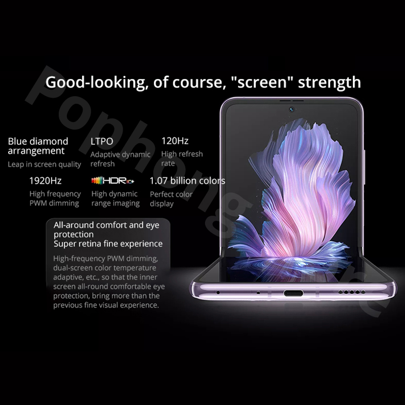 Brand NEW Vivo X Flip CN Version Folding screen 5G โทรศัพท์มือถือ 6.74 Inch AMOLED Snapdragon 8 ...