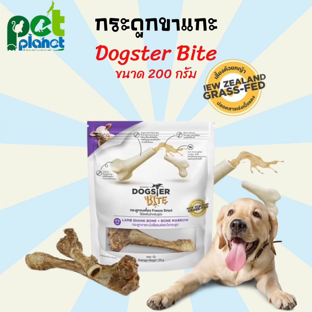 [ 200 กรัม ] ขนมสุนัข Dogster bite กระดูกขาแกะ สำหรับ หมา สุนัข ขนมหมา ...