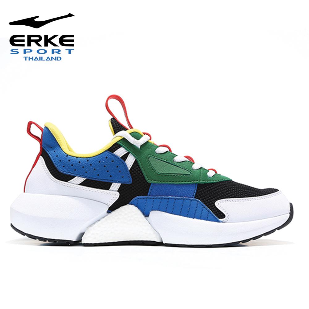 ERKE Urban Culture สี Supreme White/Nike Black/Dark Green รองเท้าผ้าใบ ...