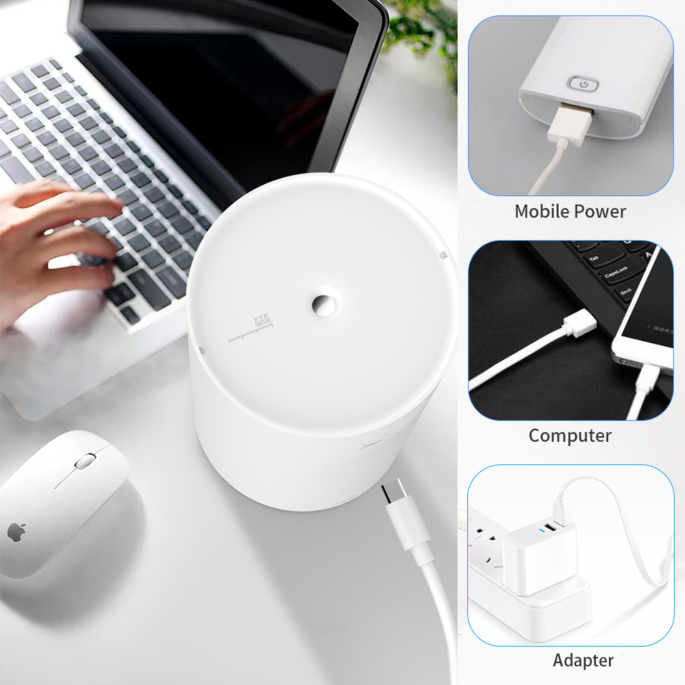 foreverlily เครื่องเพิ่มความชื้นในอากาศ USB เวลาสำคัญ เครื่องกระจาย ...