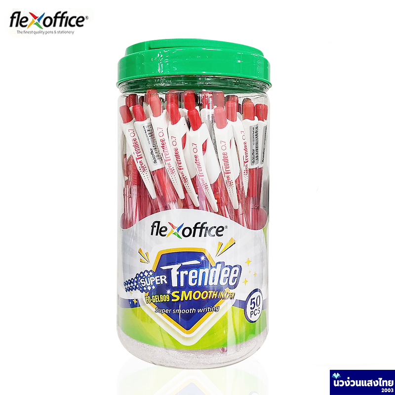 Flexoffice ปากกาลูกลื่น กระป๋อง 50ด้าม หัว 0.7mm ⭐Super Trendee⭐ รุ่น ...