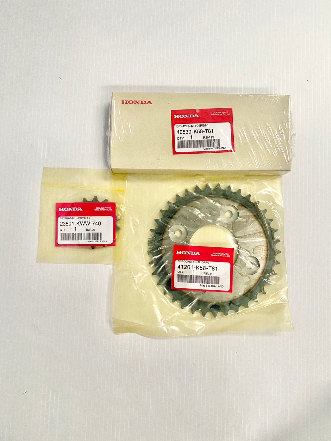 ชุดโซ่สเตอร์ Honda Wave110i รุ่นปี 2018-2020 (41201-K58-T81/ 40530-K58 ...