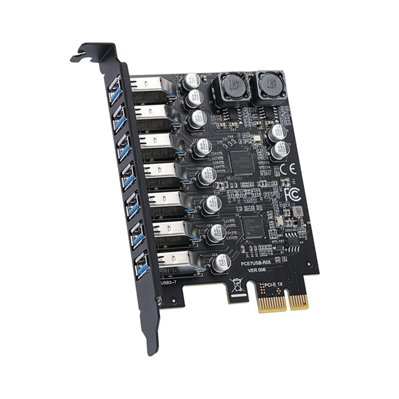 USB 3.2 Pci Express Adapter Pci E to 7 Ports USB3 Gen1 Expansion ...