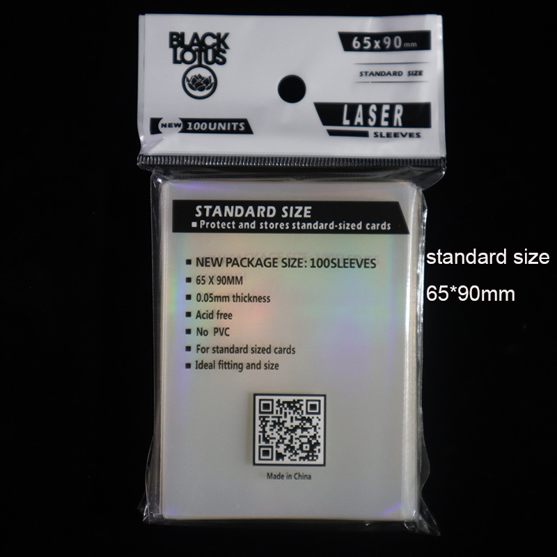 65*90mm Clear Card Cover Pp Material Durable Card Sleeve Laser Colorful ...