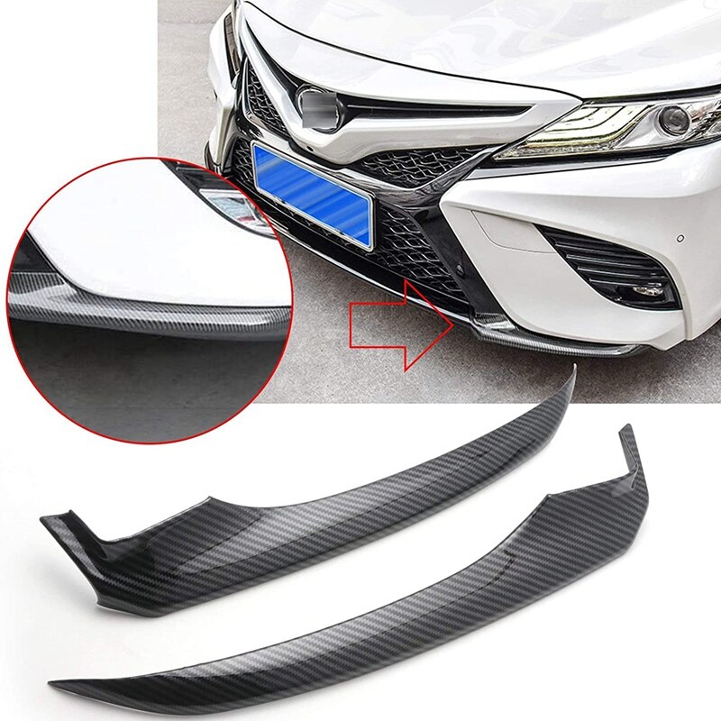 Car ABS Carbon Fiber Front Bumper Lip Splitter Spoiler Cover Trim ...