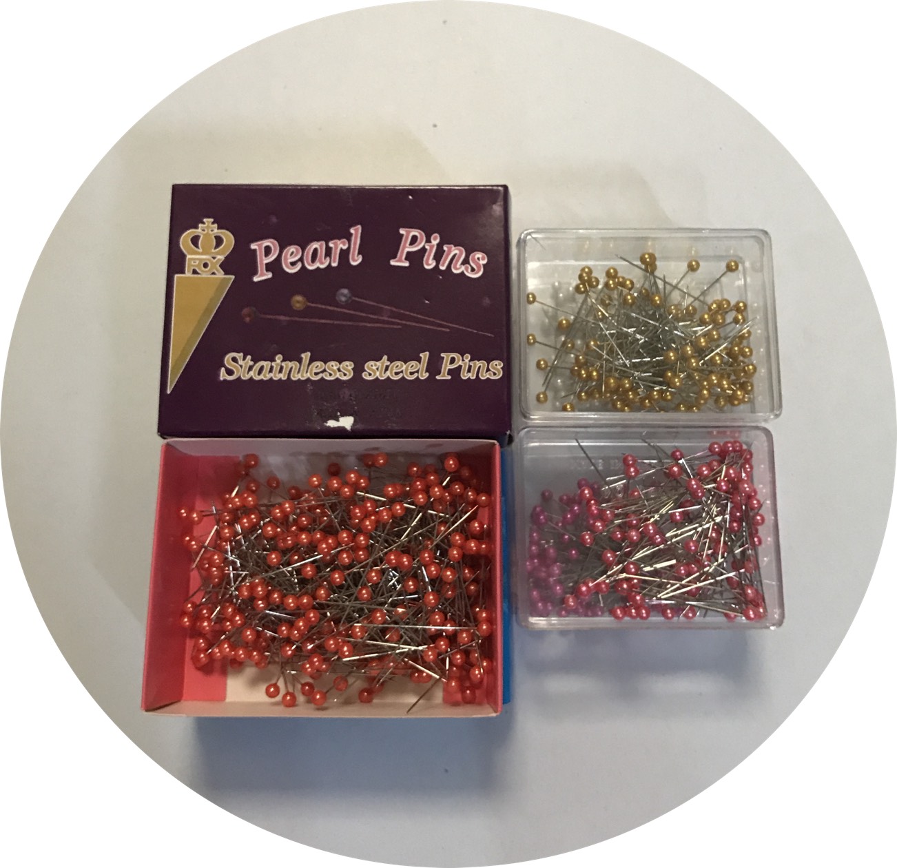 เข็มหมุด ตราเพชร หลากสี (ประมาณ 360 ชิ้น/กล่อง) - sornchaishop - ThaiPick