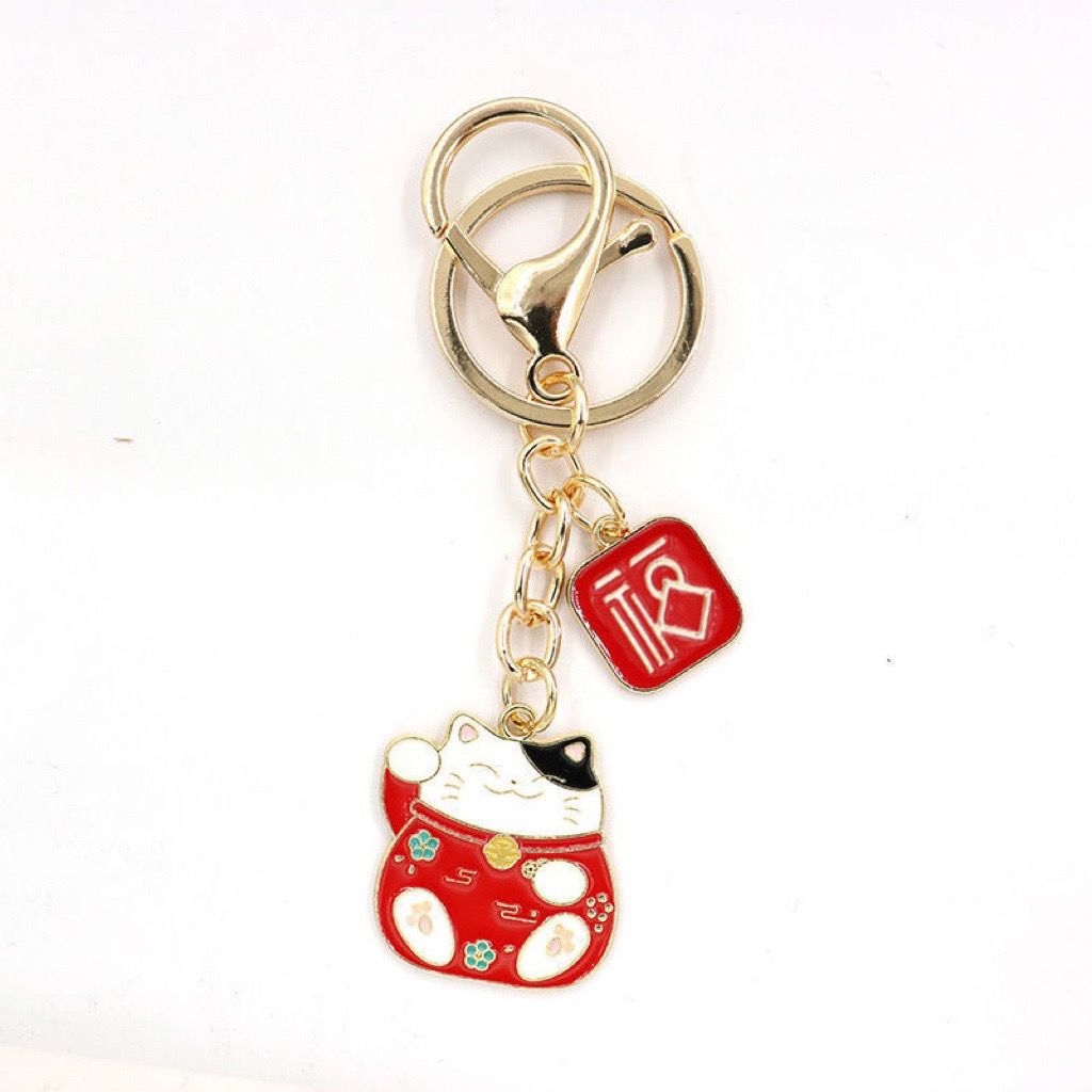 Cartoon plutus cat metal keychains contracted ins couples car key chain ...