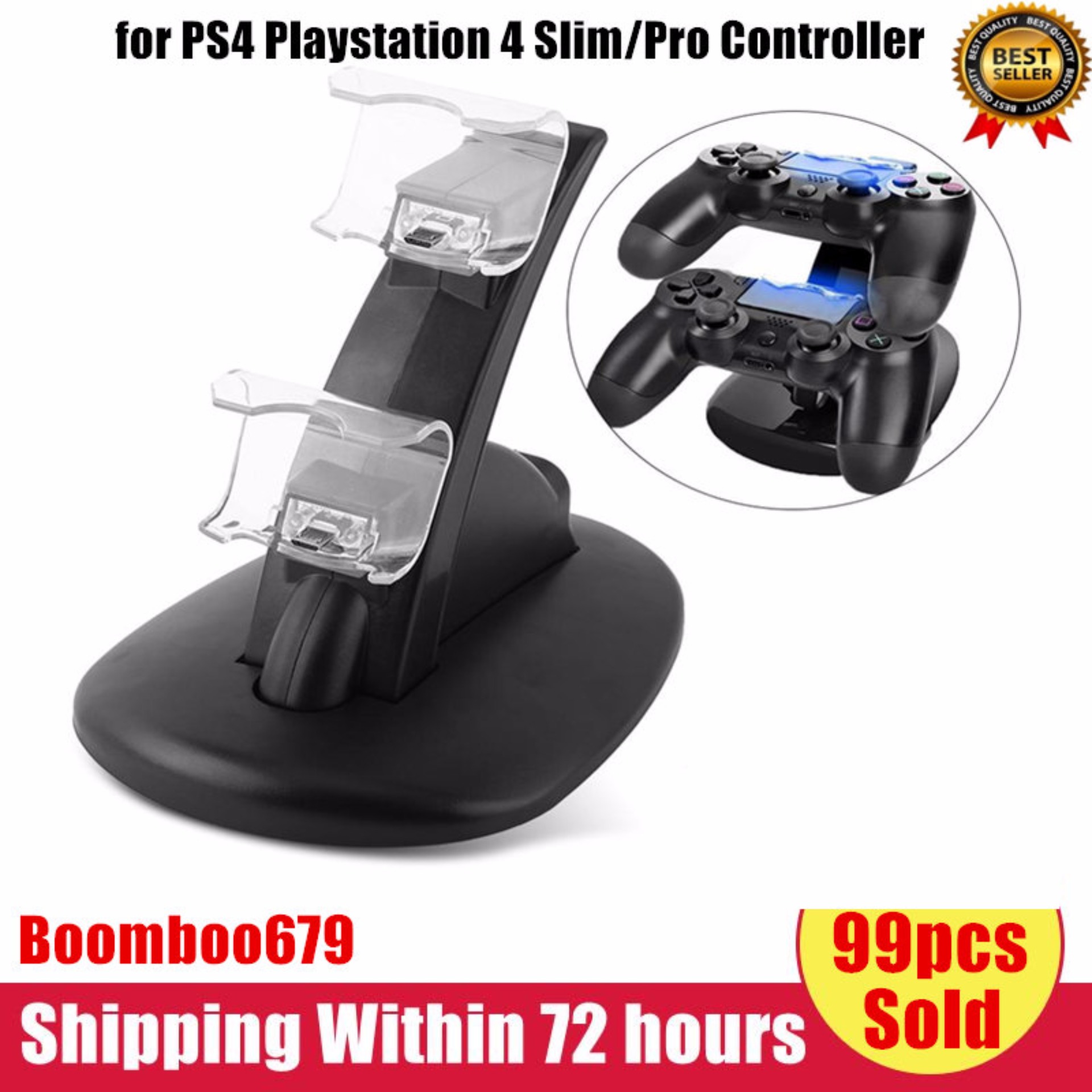 แท่นชาร์จแท่นชาร์จแบบ Dual USB สำหรับ PS4 PlayStation CONTROLLER ...