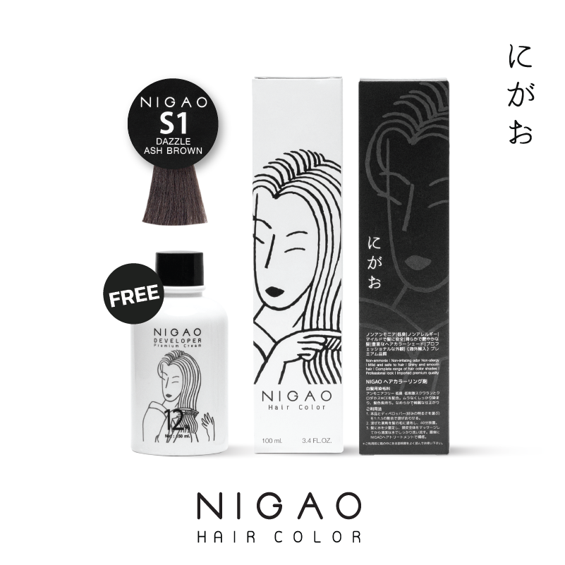 NIGAO Hair Color S1 (นิกาโอะ ครีมเปลี่ยนสีผม สีย้อมผม น้ำตาลหมอกหม่น ...