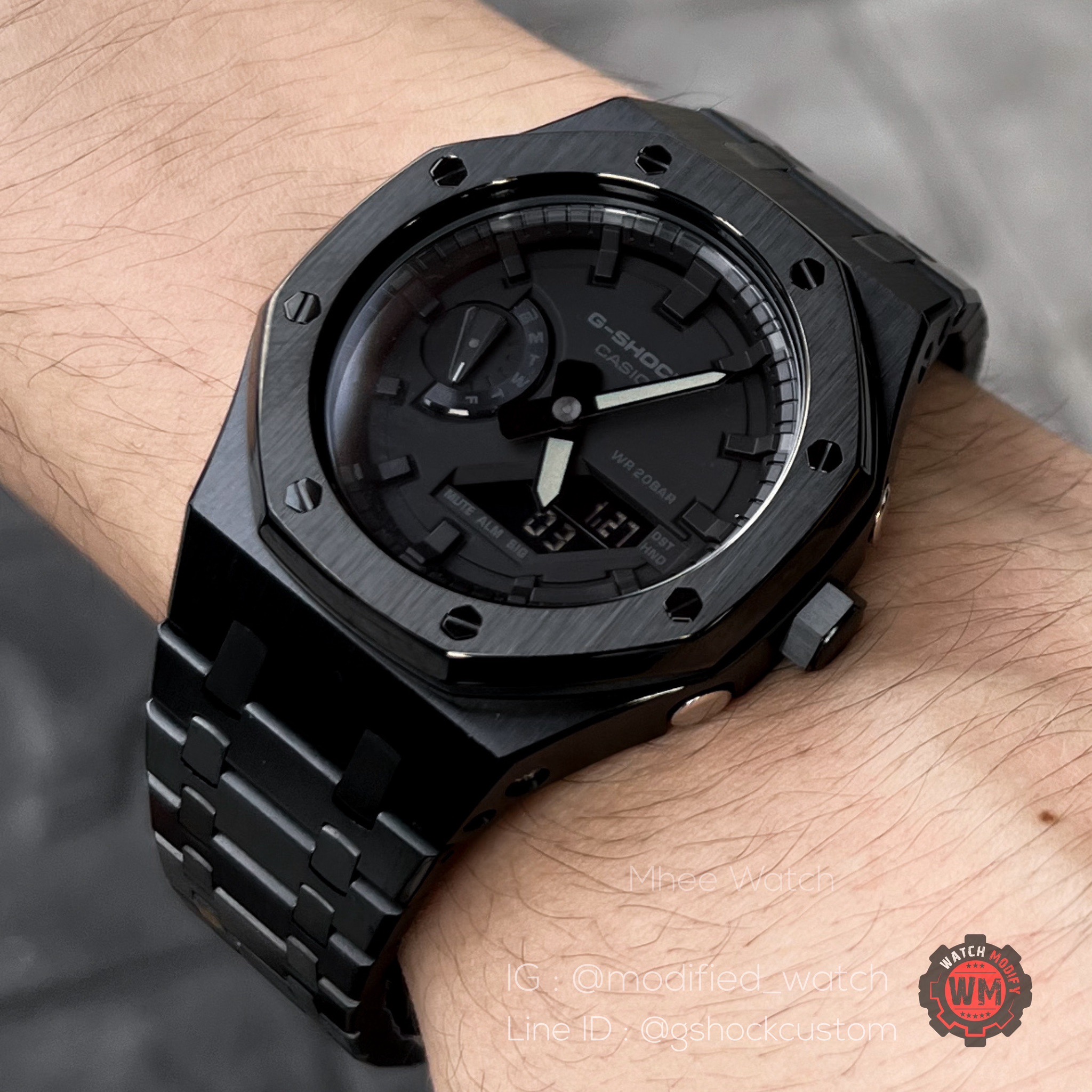 G-Shock Custom All in Black AP Style new Generation of Bezel and Strap ...