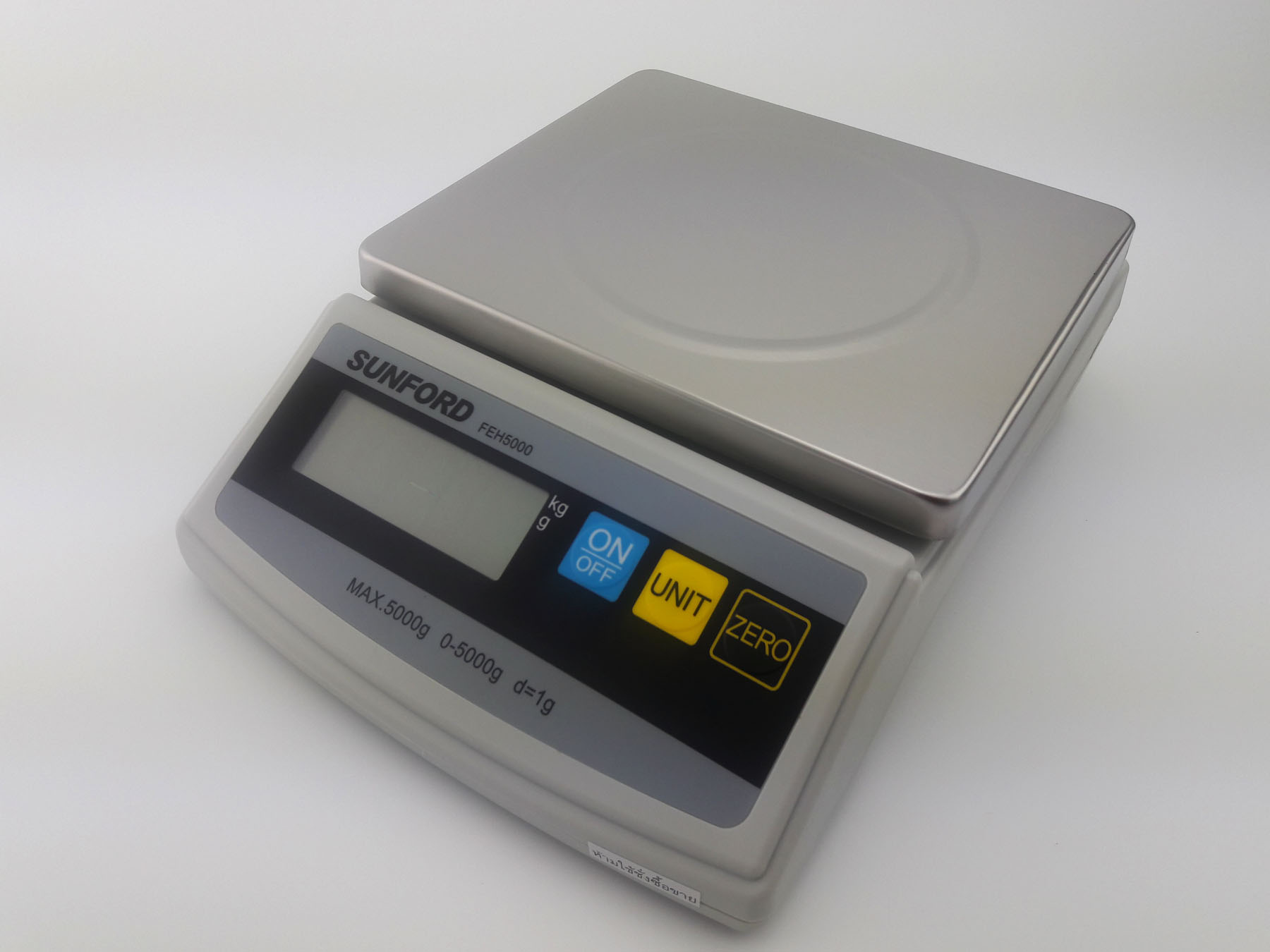 เครื่องชั่งน้ำหนัก ดิจิตอล SUNFORD FEH5000 5 กิโลกรัม ความละเอียด 1 กรัม จอ LCD ขนาดใหญ่ จานชั่ง ...
