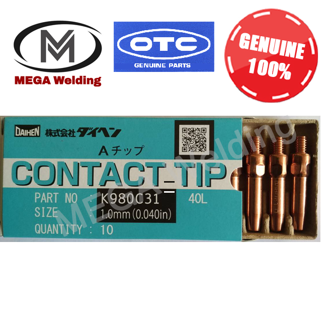 OTC Daihen Contact Tip K980C29-32 40L หัวเชื่อมขนาด 0.8-1.2mm (10ชิ้น ...