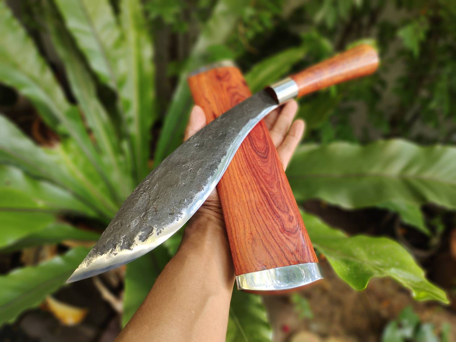 มีดเหน็บ มีดอีเหน็บ อีเหน็บ (E-Nep) เหล็ก SUP9 ใบ 10.8 นิ้ว ตีร้อนชุบแข็ง ผิวไฟ คมปัดเงา มีดเดิน ...