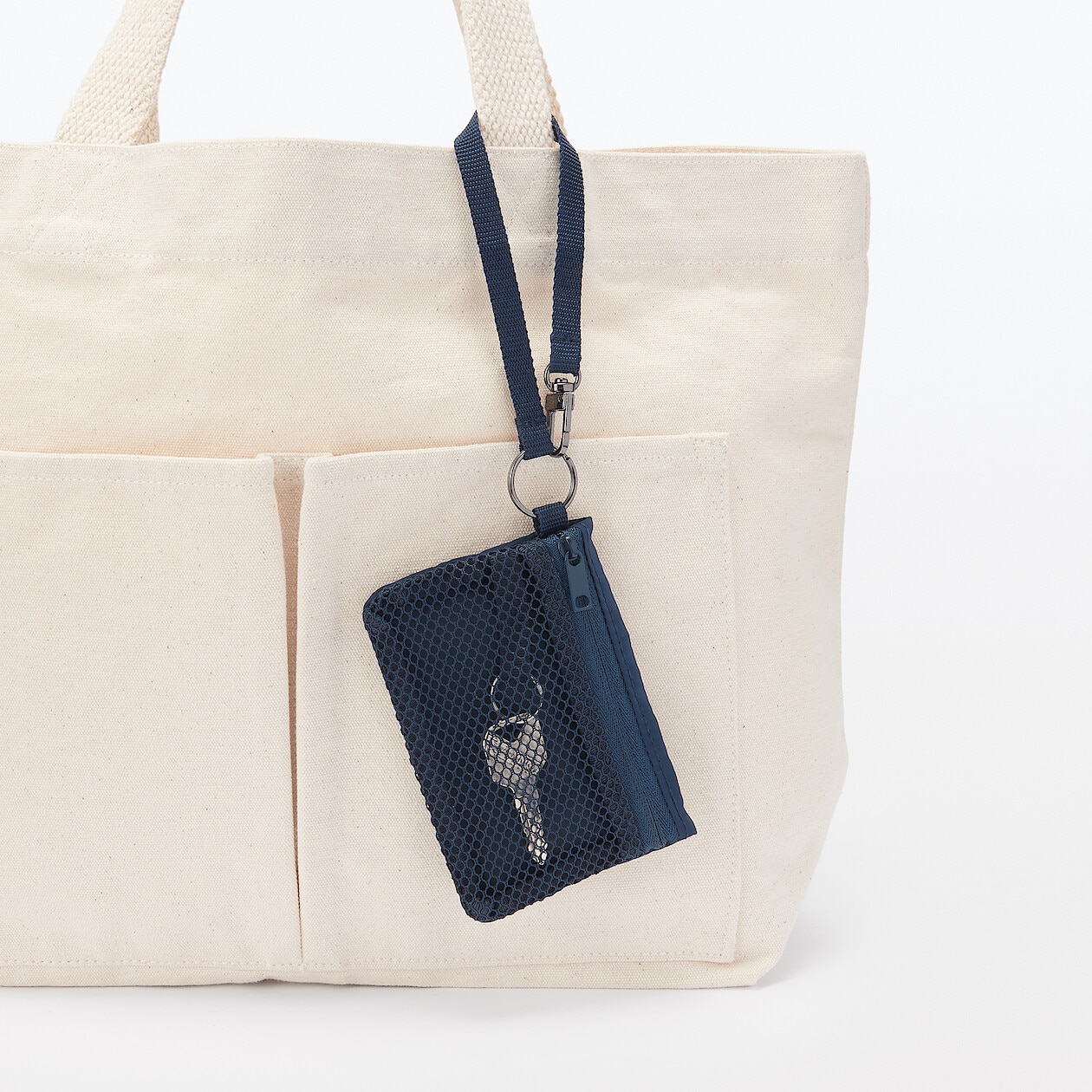 มูจิ กระเป๋าซิปใส่ของอเนกประสงค์ขนาดเล็กมีสายคล้อง - MUJI Polyester ...