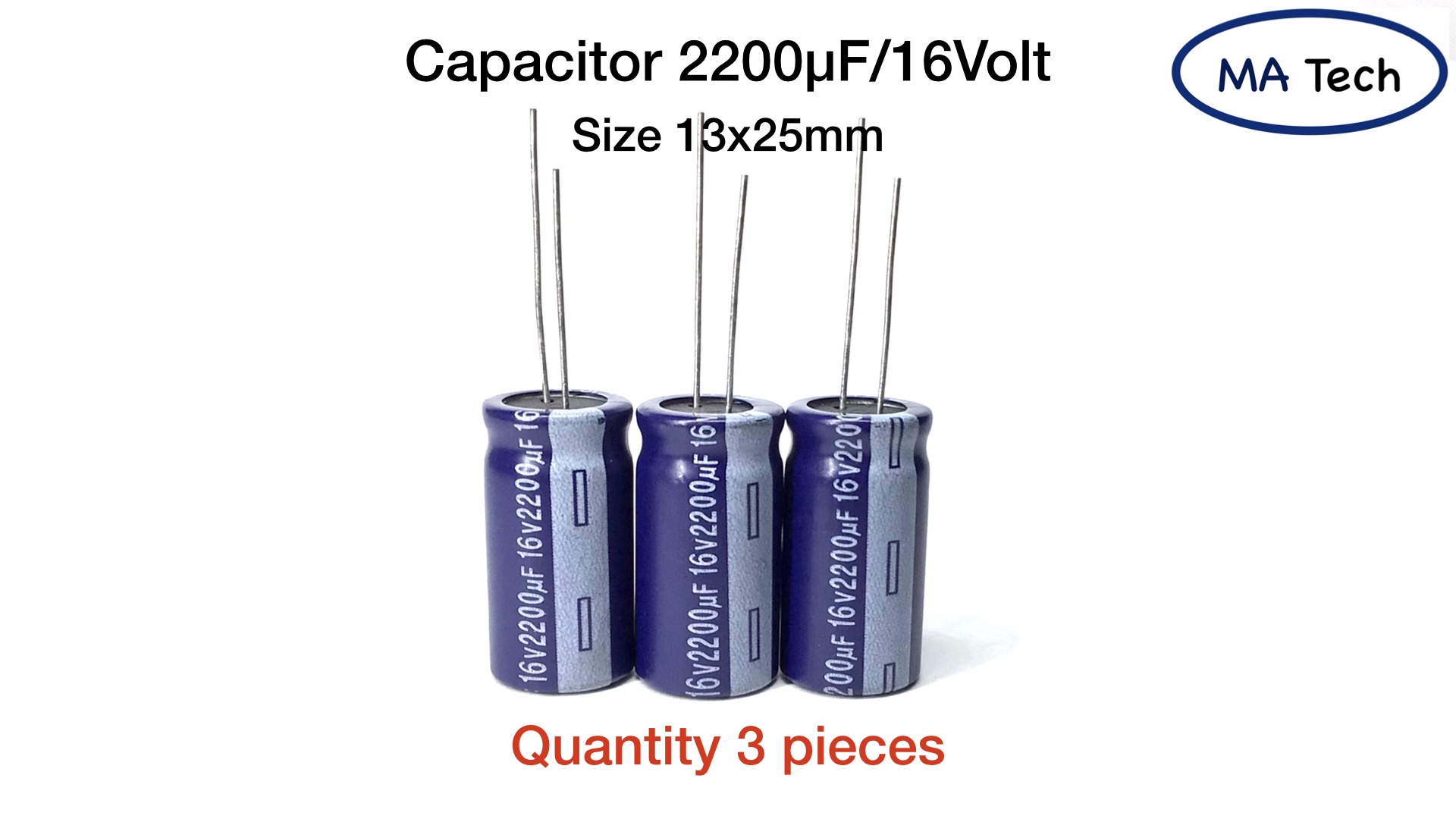 2200uf 16v capacitor 2200uF 16V คาปาซิเตอร์ 2200uF16V ตัวเก็บประจุ ตัว ...