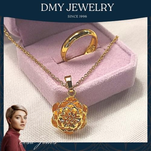 DMY Jewelry ทองคำแท้หลุดจำ/แหวนทอง/ความเรียบง่าย/แหวนทองไม่ลอก24k/แหวน คู่ กับ แฟน/แหวนมงคลนำโชค ...