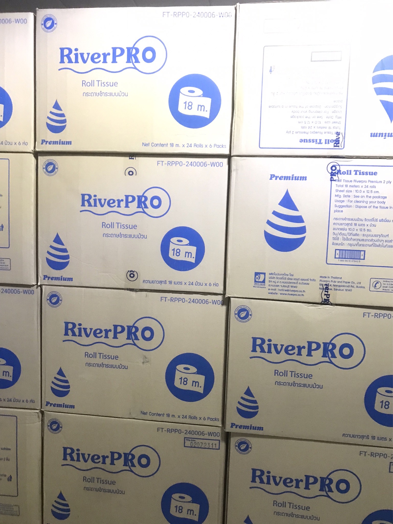 ยกลัง RiverPro ริเวอร์โปร์ กระดาษชำระม้วนเล็ก พรีเมี่ยม 144 ม้วน เนื้อ ...