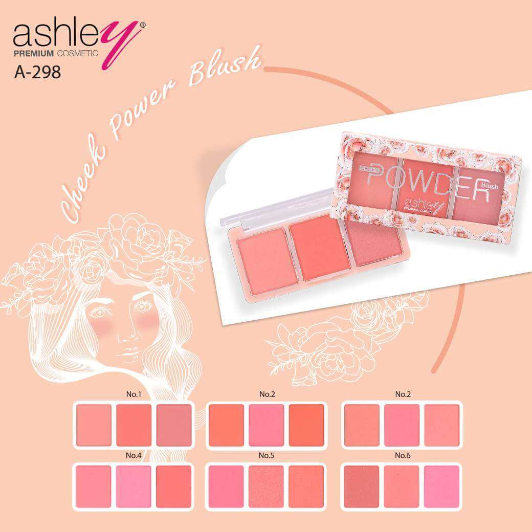 A-298 Ashley Cheek Powder Blush แอชลี่ย์ ชีค พาวเดอร์ บลัชออน - EL ...