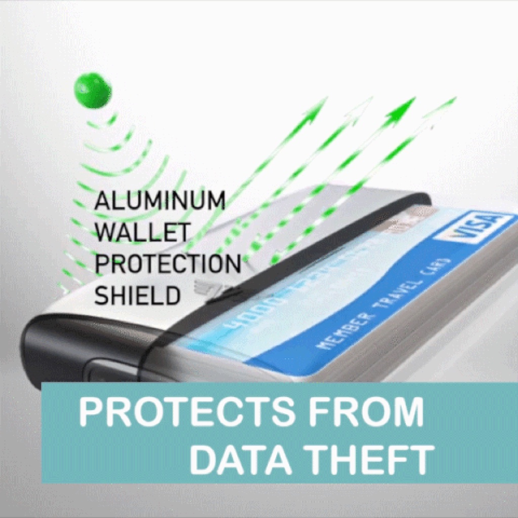 Multifunction RFID Anti-Theft Secure Aluminum Wallet Men Women Business ...