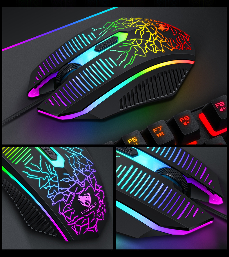 TF400 ชุดเซ็ตเกมมิ่ง 4in1 คีย์บอร์ด เมาส์ แผ่นรองเมาส์ หูฟัง GAMING ...