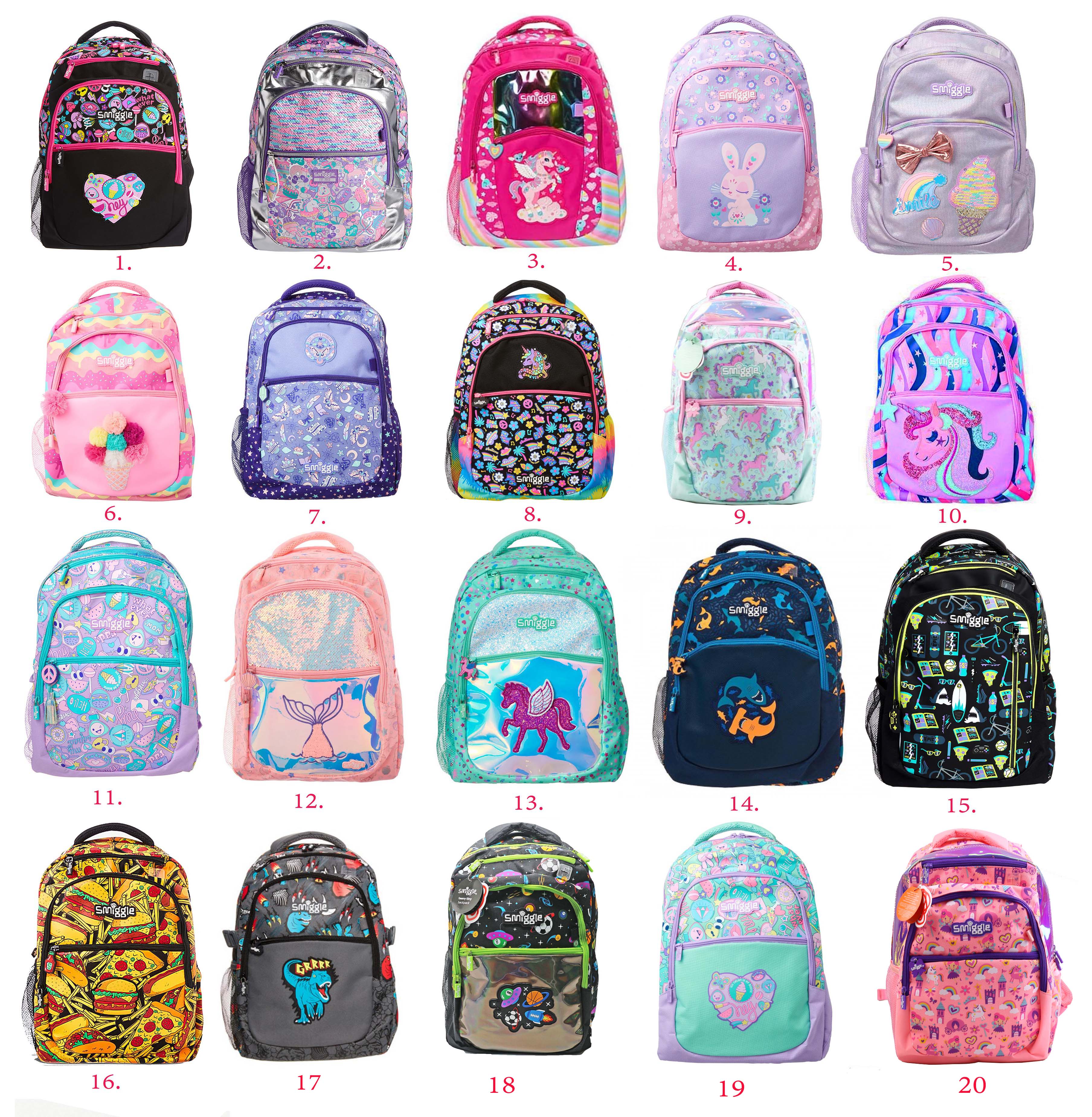 Smiggle Away Classic Backpack กระเป๋าเป้ดำรังผึ้ง บอล ขนาด 16 นิ้ว ...