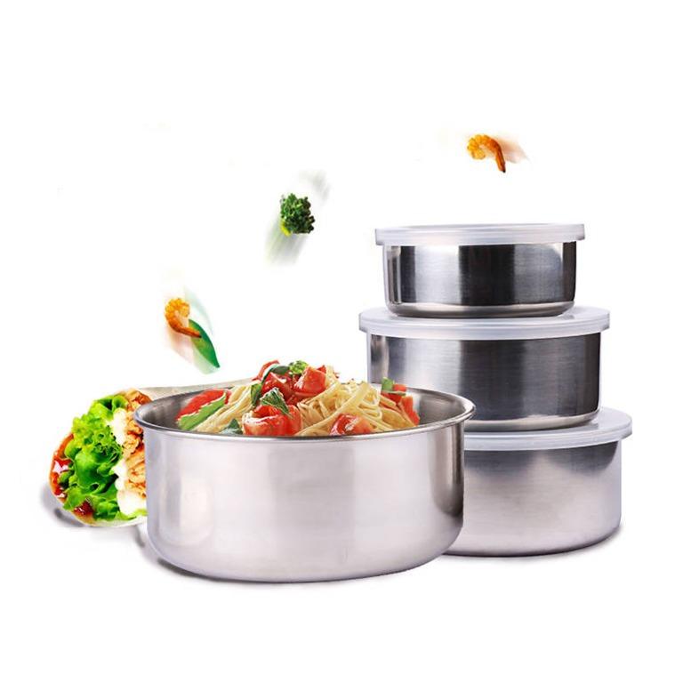 protect fresh box ถ้วยชามแสตนเลส 5 ชิ้น ถ้วยตวงแสตนเลส ชุดชามแสตนเลส ...