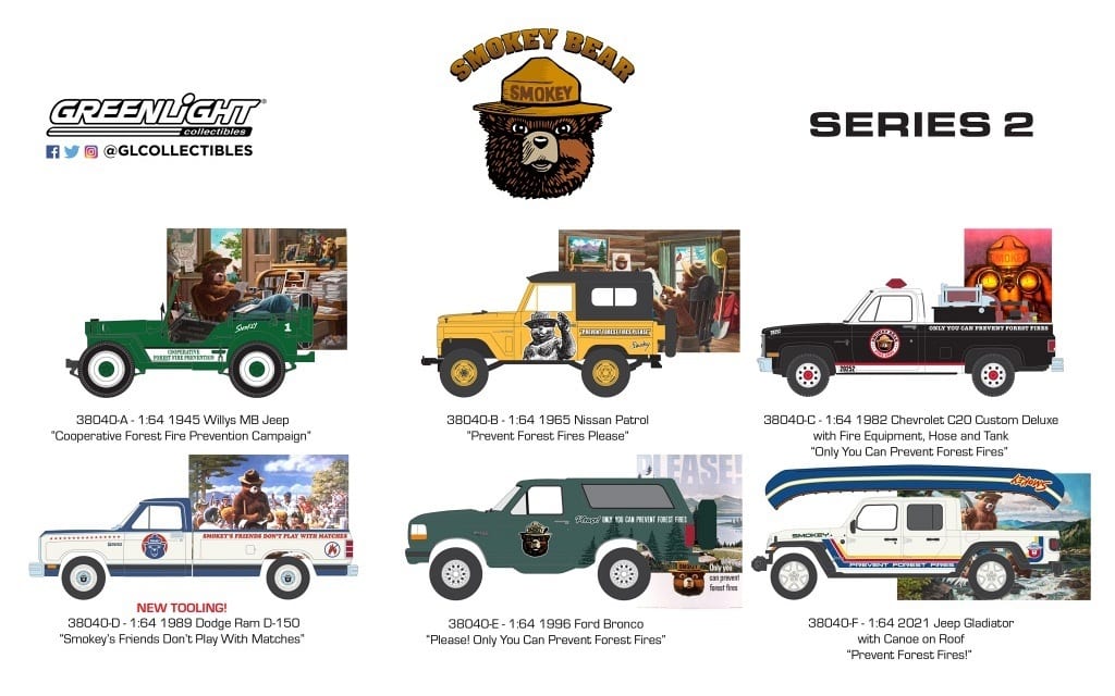 Greenlight 164 Smokey Bear Series 2 - 1996 Ford Bronco 38040-E - G2K ...