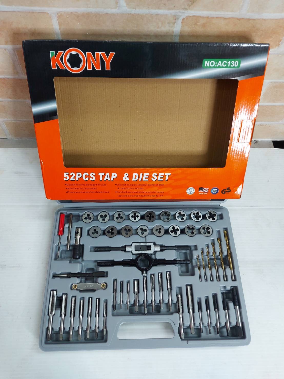 KONY METRIC ชุดต๊าปเกลียว 52 ชิ้น ถอน น็อต ขาดคารู - iselltool - ThaiPick