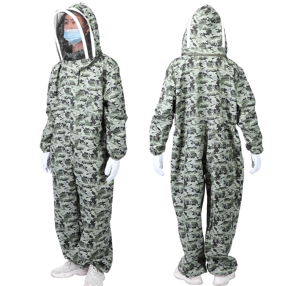 【COD】Double Zippers One-Piece Bee Suit ชุดป้องกันการเลี้ยงผึ้งพร้อมถุง ...