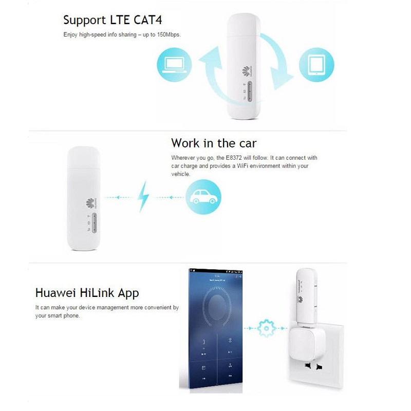 Huawei E8372h-155 WIFI 150Mbps 4GLTE Aircard USB Stick สำหรับ 4G แอร์ ...