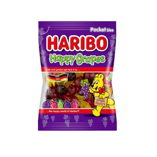 Haribo Happy Grapes 80g รสองุ่น เยลลี่ หรือกัมมี่แบร์ ตราฮาริโบ้ เจลลี่ ...