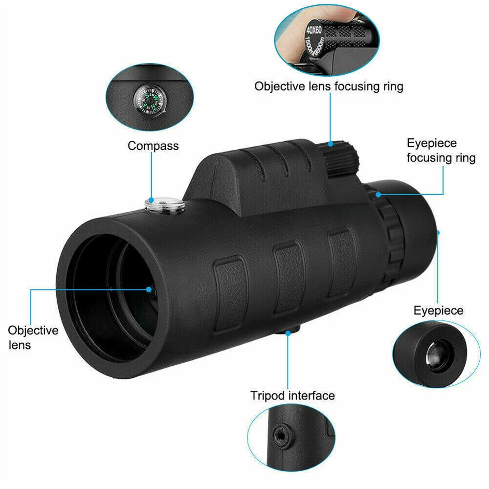 Super High Power 40X60 Portable Night Vision Monocular Telescope ...