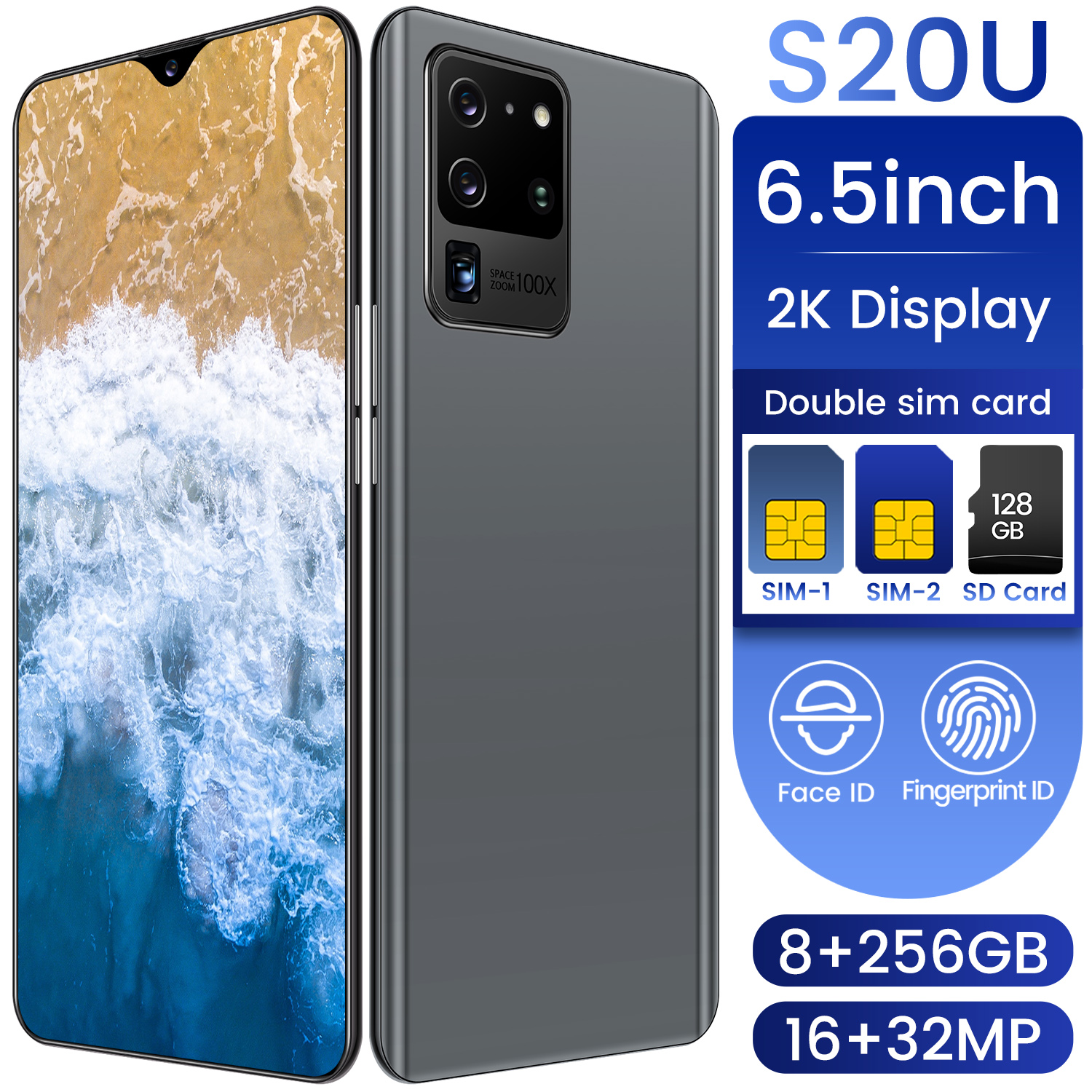 S20U 8GB + 512GB 6.7 นิ้วโทรศัพท์สมาร์ทโฟน Android 10.0 โทรศัพท์มือถือ ...