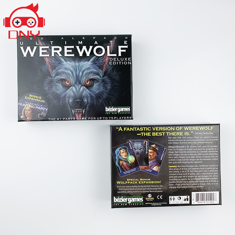 Ultimate Werewolf Deluxe Edition เกมกระดานภาษาอังกฤษเต็มรูปแบบ Werewolf ...