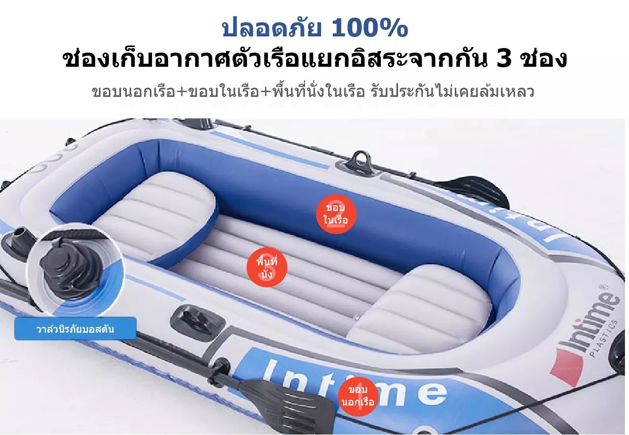 ส่งจากกรุงเทพIntime 300เรือคายัค เรือยาง3- 4 ที่นั่ง ขนาดใหญ่ เรือคายัค ...