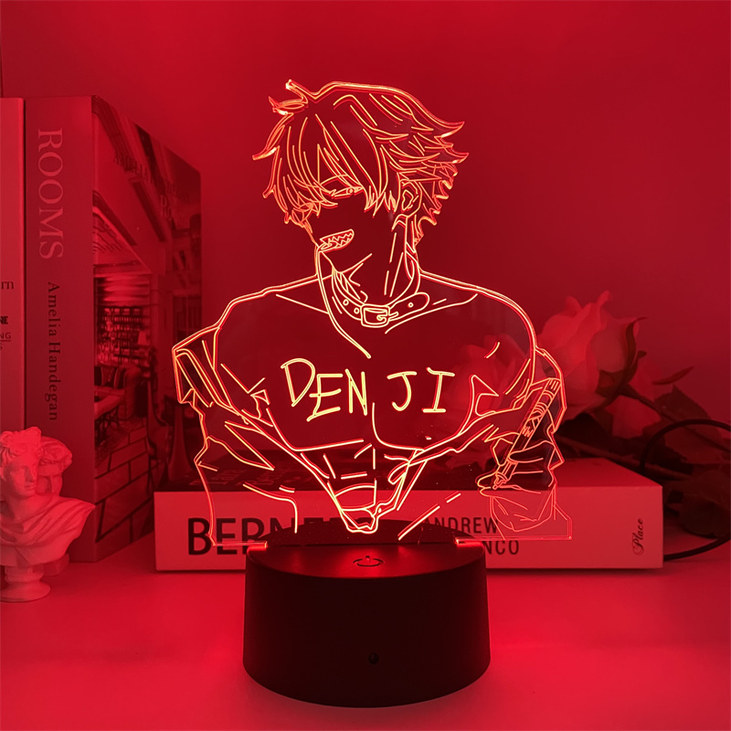 อะนิเมะ Chainsaw Man อะคริลิค LED Night Light denji Power Stand รูปที่ ...