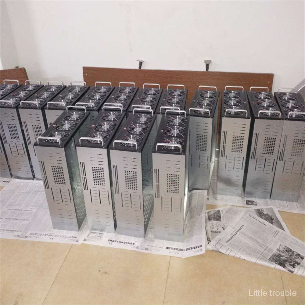 คอมพิวเตอร์ 6/8 GPU Miner Mining Rig Metal Case Computer ETH/ETC/ZEC ...